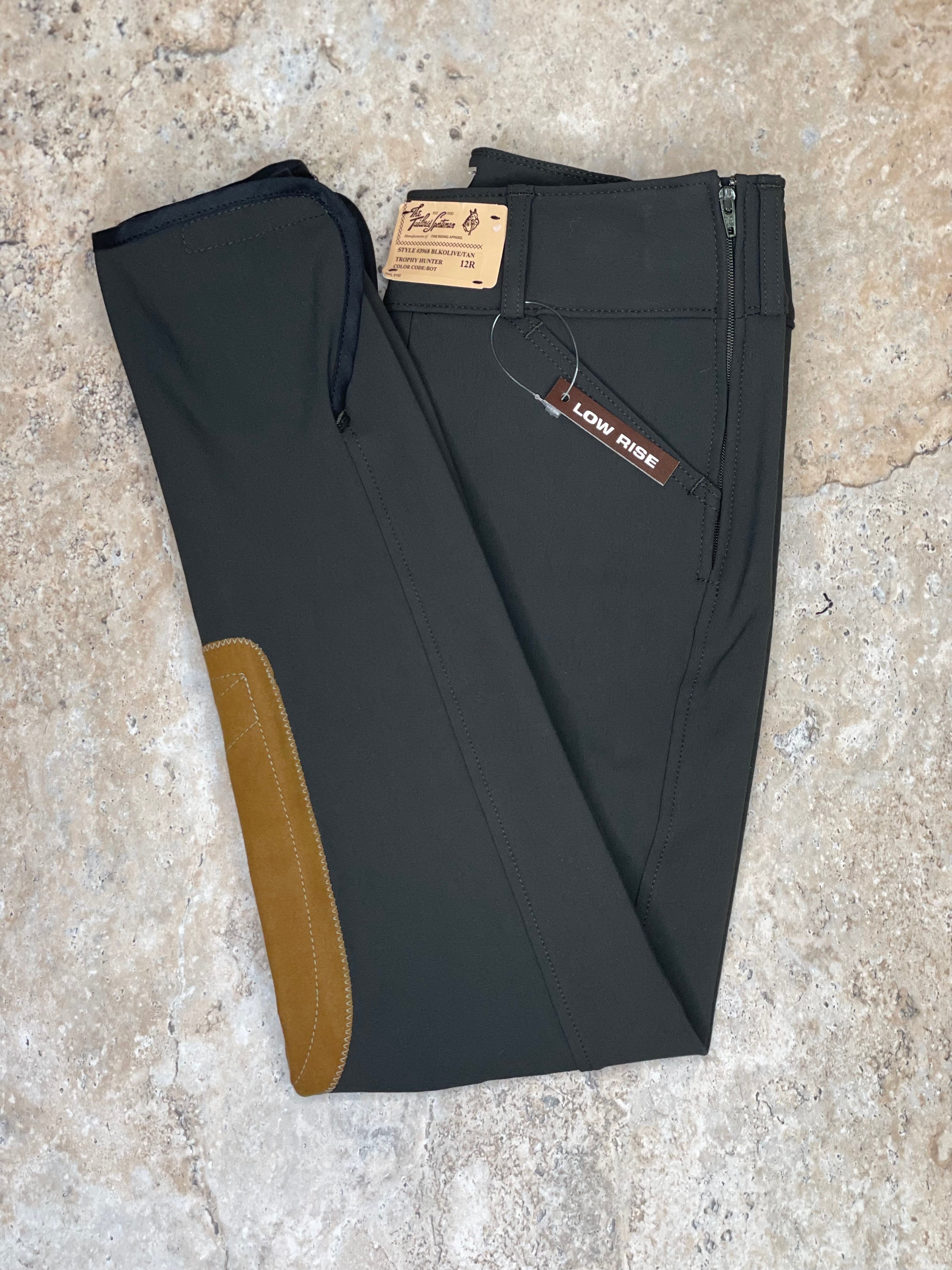 Tailored Sportsman Low Rise Side Zip Girls Velcro Bottom Breeches | All ...