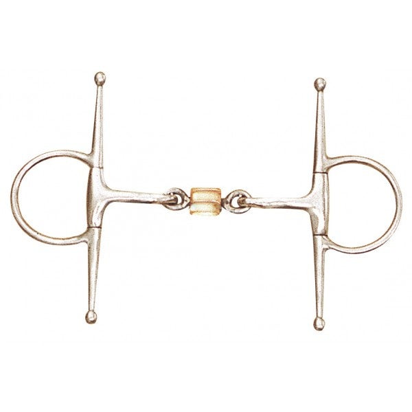 Centaur Double Joint Copper Roll Eggbutt Full Cheek | All About Equestrian